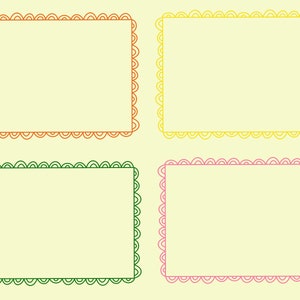 Hand Draw Doodle Borders-school Teacher Lesson Plan Ppt Card - Etsy