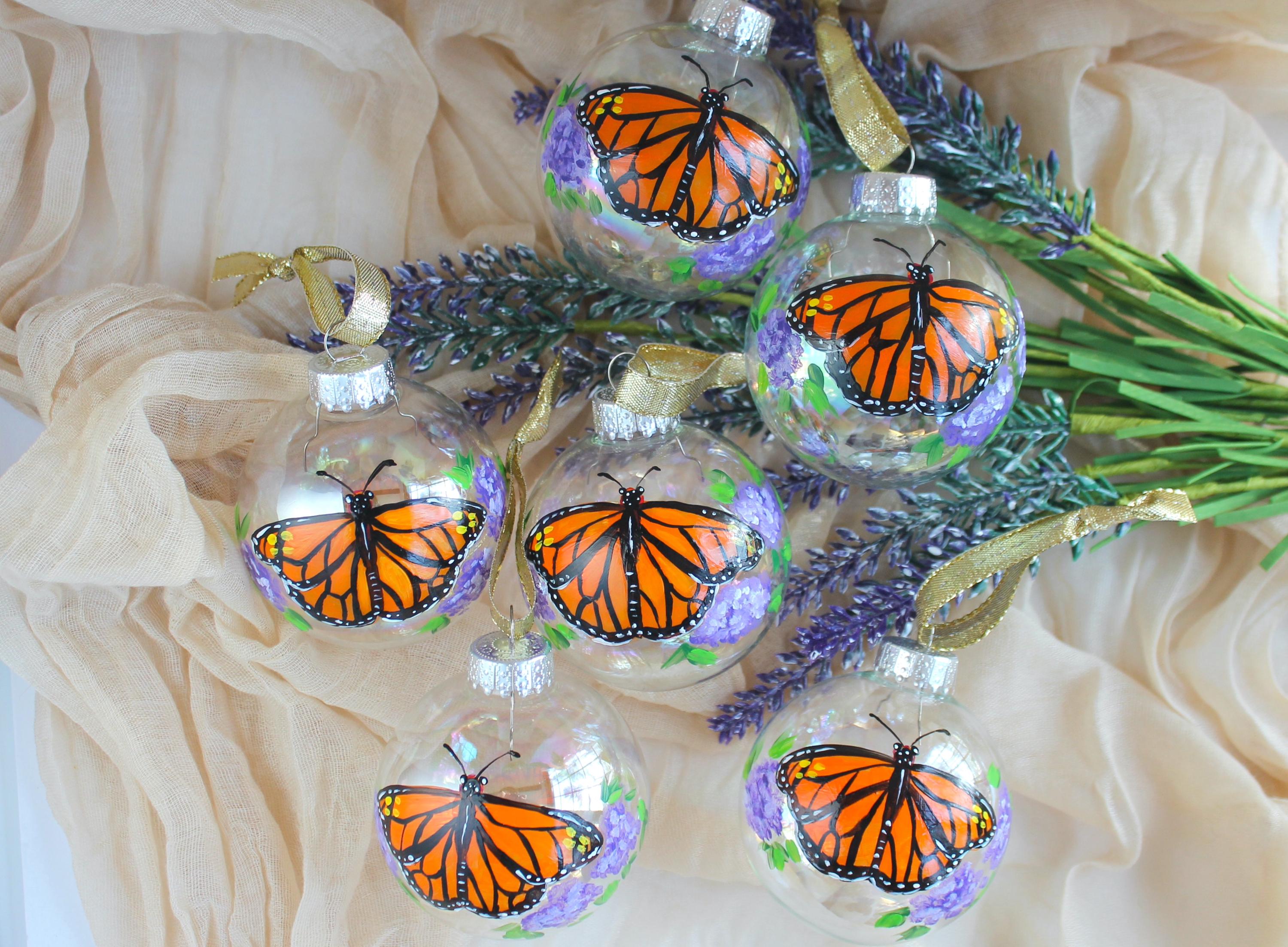 Monarch Butterfly Ornament,custom Handdrawn Ornament,personalized ...