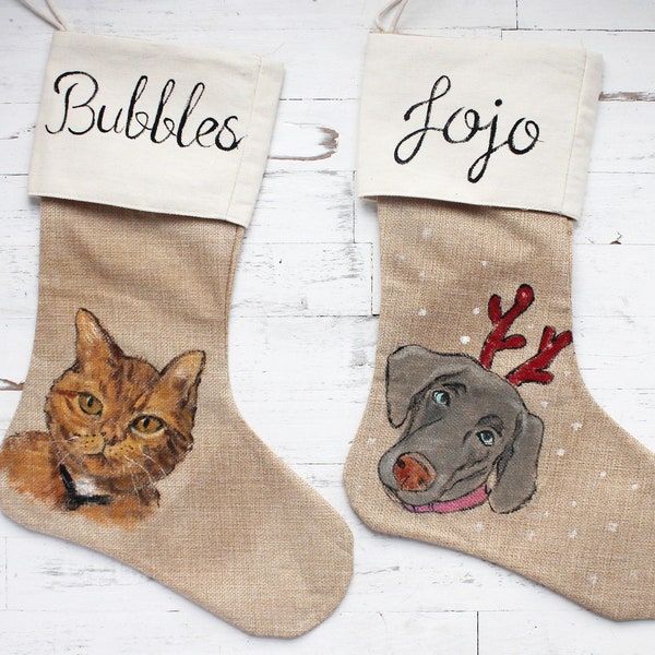 Burlap Dog Stocking - Etsy