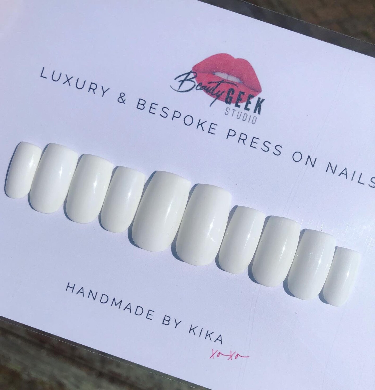 White BLOCK COLOUR Set Choose Your Colour in Matte or Gloss. - Etsy