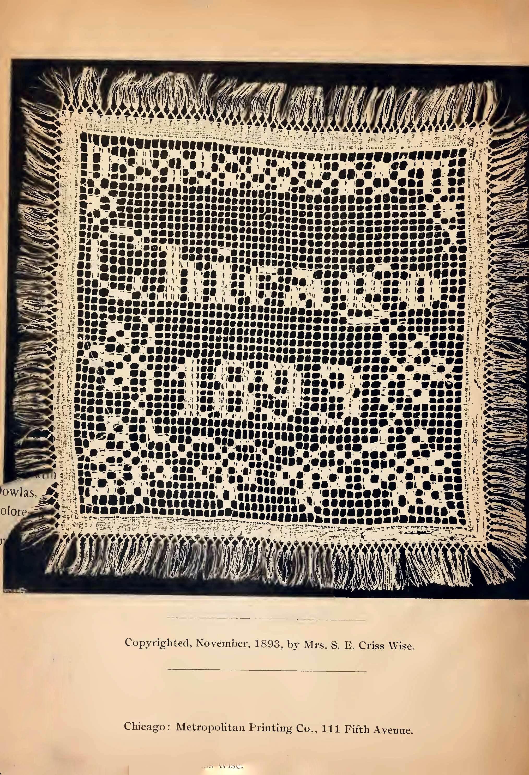 500 Designs for Mexican Drawn-work - 1893 Antique Unique Book - Lace ...