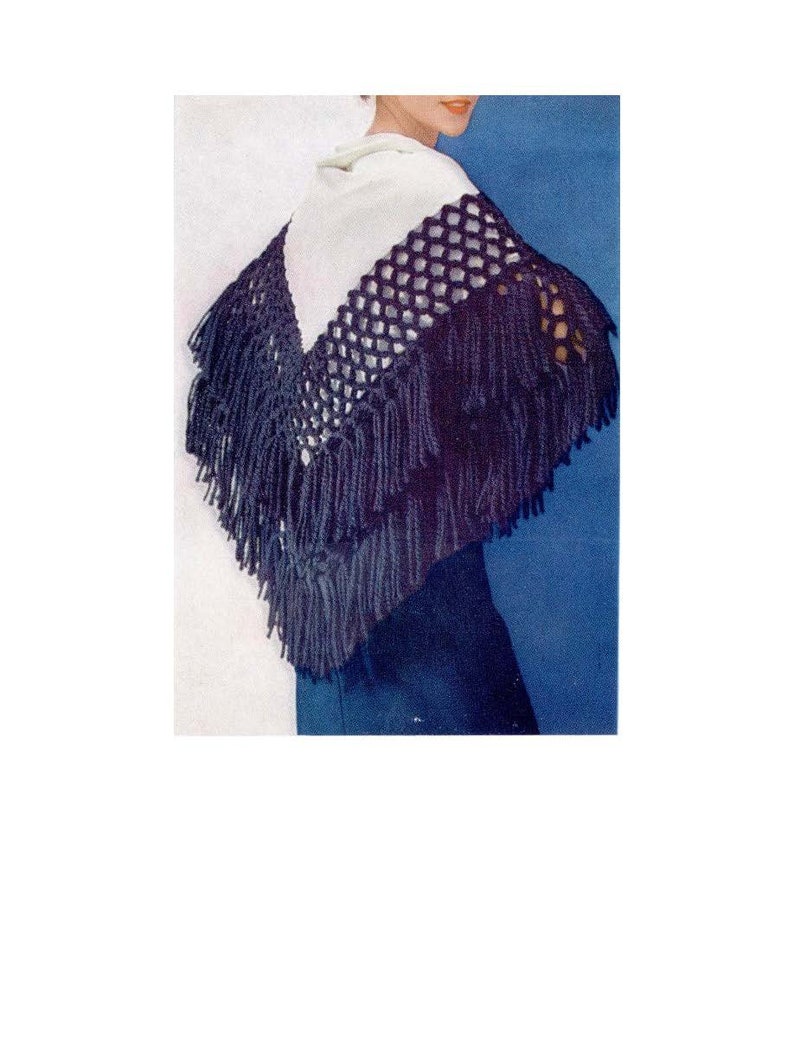 Stoles Knitted Crocheted Hairpin Lace Collar Stole Vintage Knitting ...