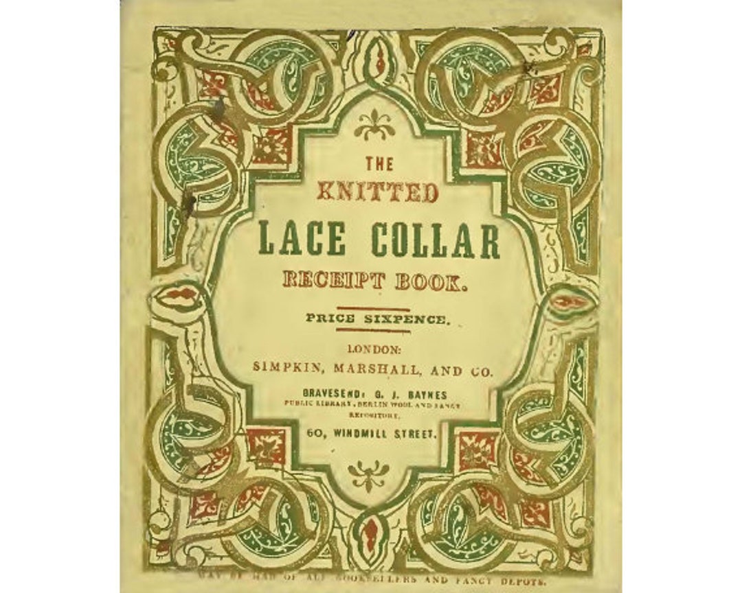 The Knitted Lace Collar Receipt Book - Lace Neck Collar- Fancy Row ...