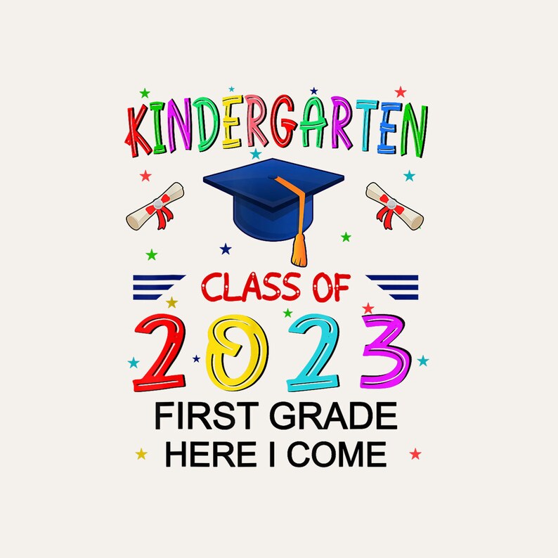 Kindergarten Graduation Class of 2023 Graduate Digital PNG - Etsy