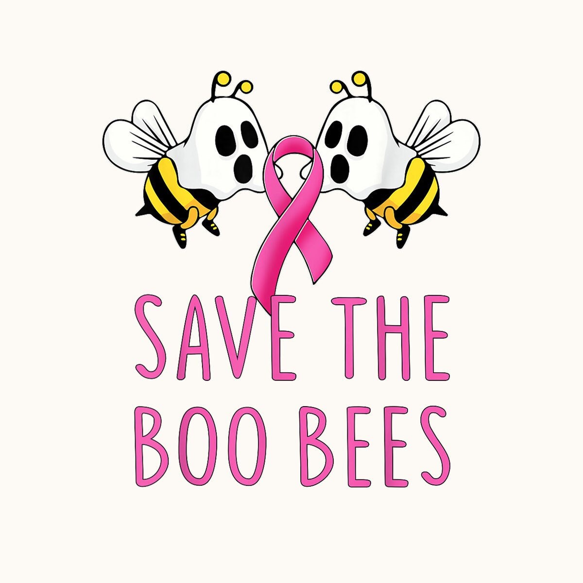 Save the Boo Bees Breast Cancer Awareness Boo Bees Halloween - Etsy