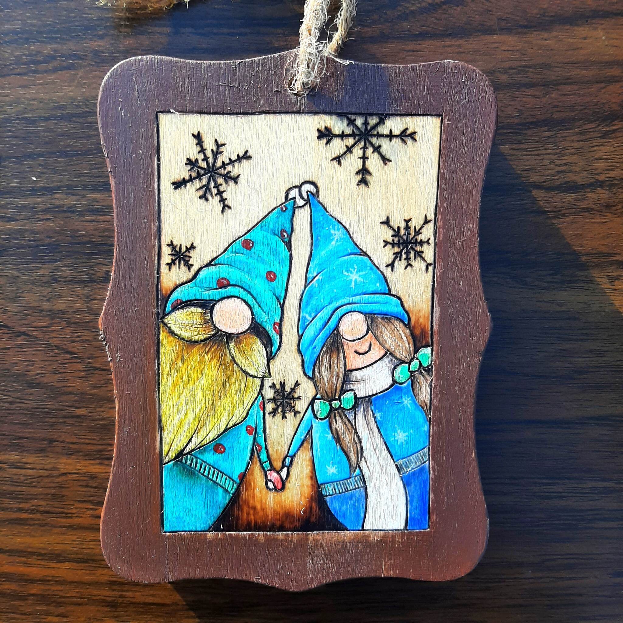 Little Gnome Family Portrait Picture Frame Holiday Ornament ...