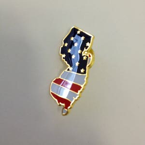 New Jersey State Lapel Pin NJ US Flag American USA Patriot Politics Old ...