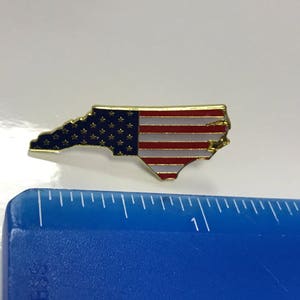 North Carolina State Lapel Pin NC US Flag American USA Patriot Politics ...