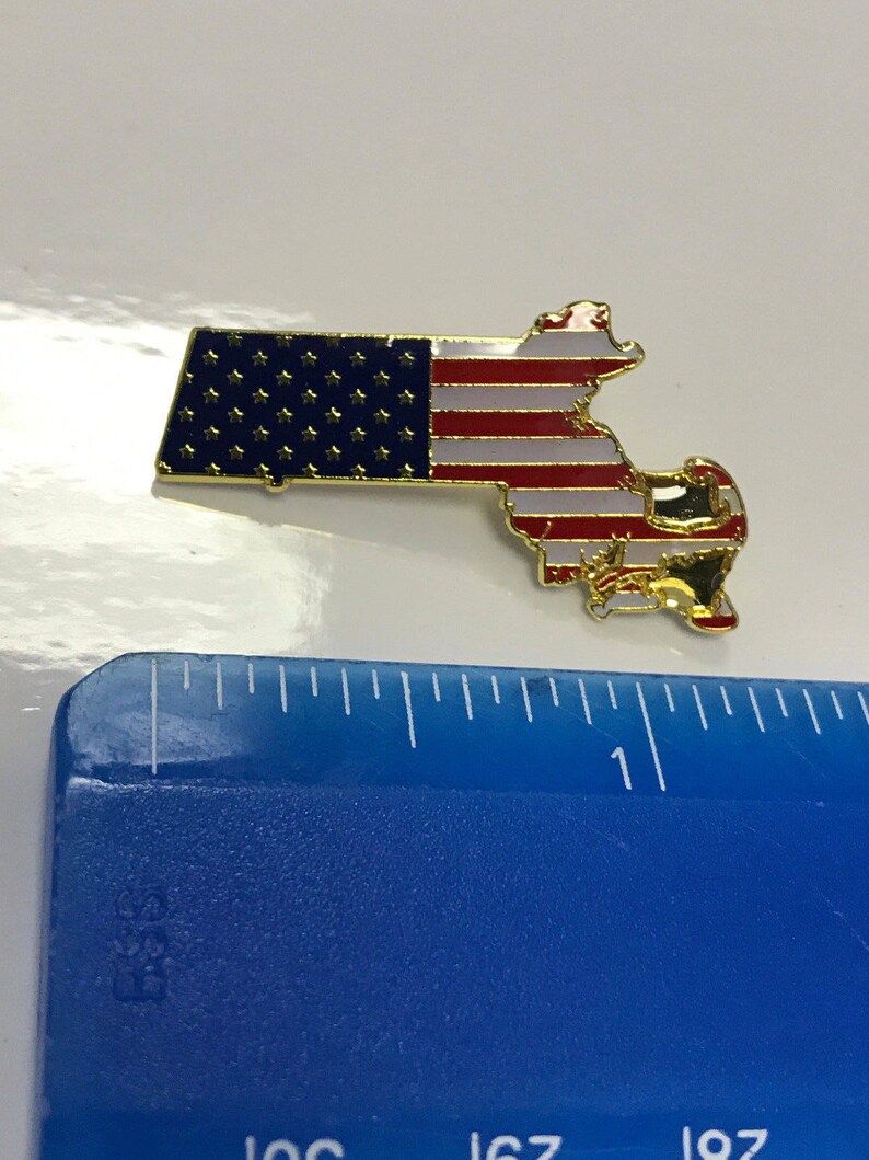 Massachusetts State Lapel Pin MA US Flag American USA Patriot Politics ...