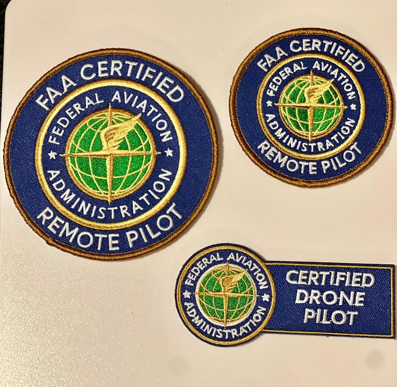 Set of 3 New Edition - FAA Certified Drone Pilot Patch (w Hook and Loop ...
