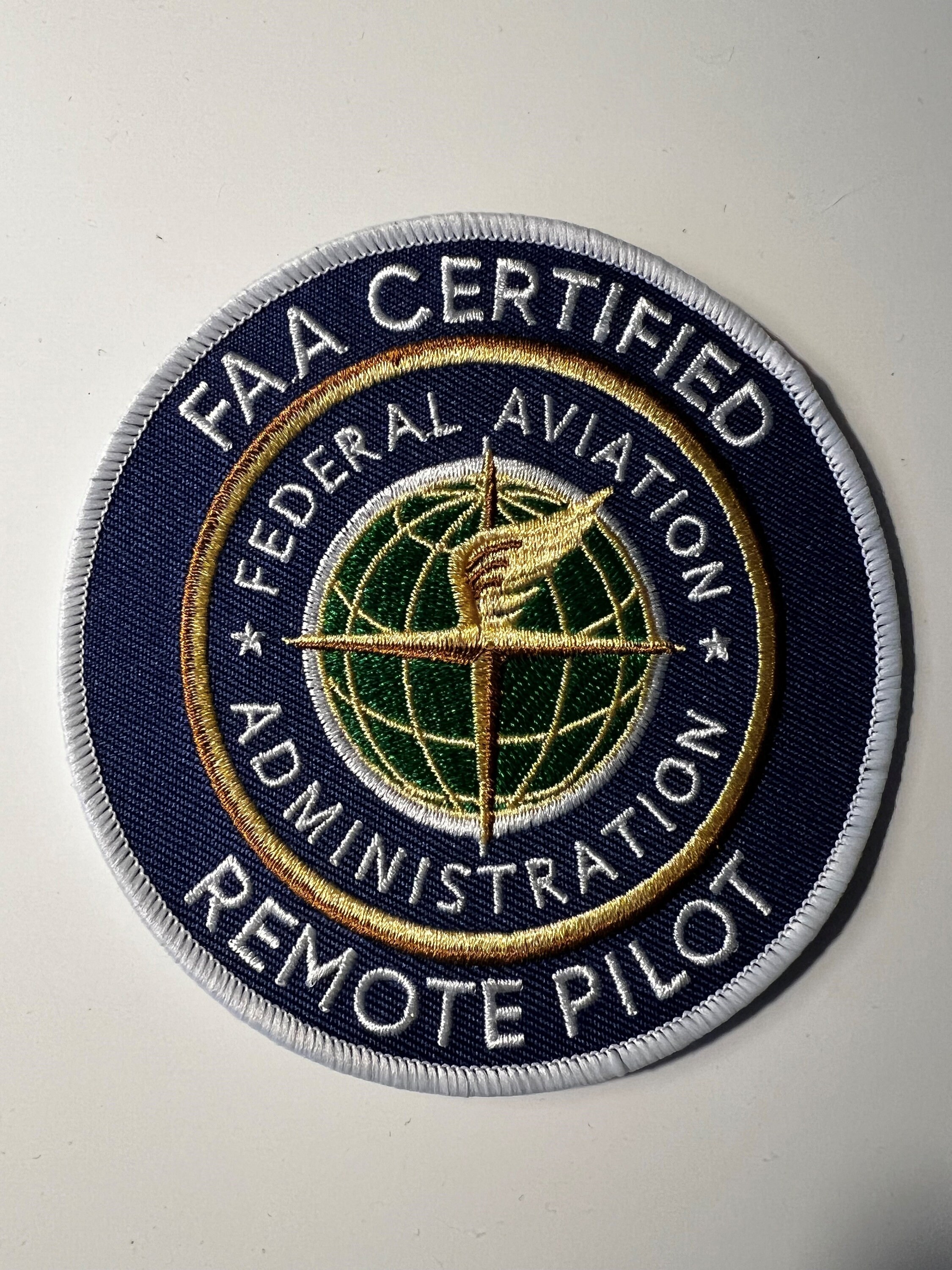 FAA Certified Drone Pilot Patch 4 Inch (w Hook and Loop Closure or Be ...