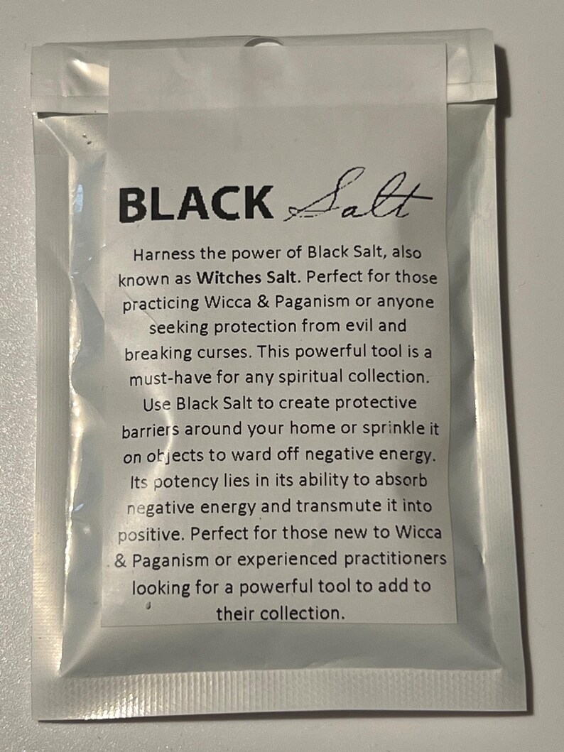 Black Salt / Witches Salt 1 Oz - Protection From Evil, Break Curses - Etsy