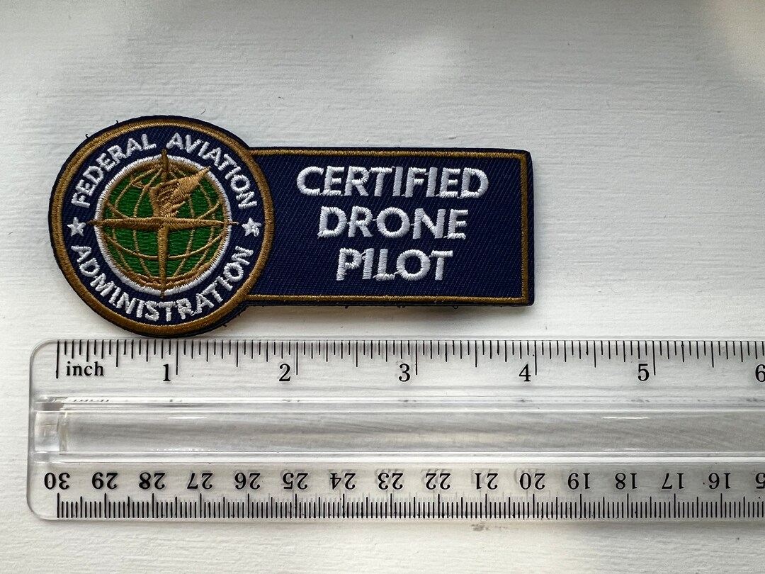 FAA Certified Drone Pilot Patch 2 X 4 Inch (w Hook and Loop Closure or ...