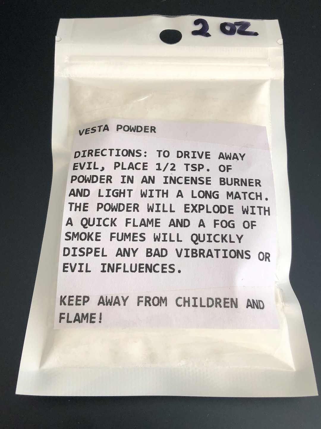 Vesta Powder / Chasing Powder for Witchcraft Ritual 2 Oz. - Etsy