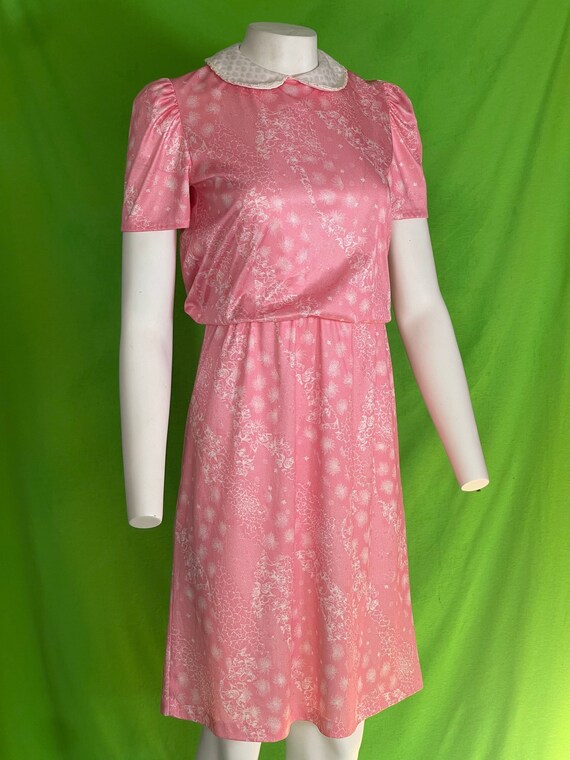 Vintage 1950s Pink Dress - Mid Century Circle Novelty… - Gem