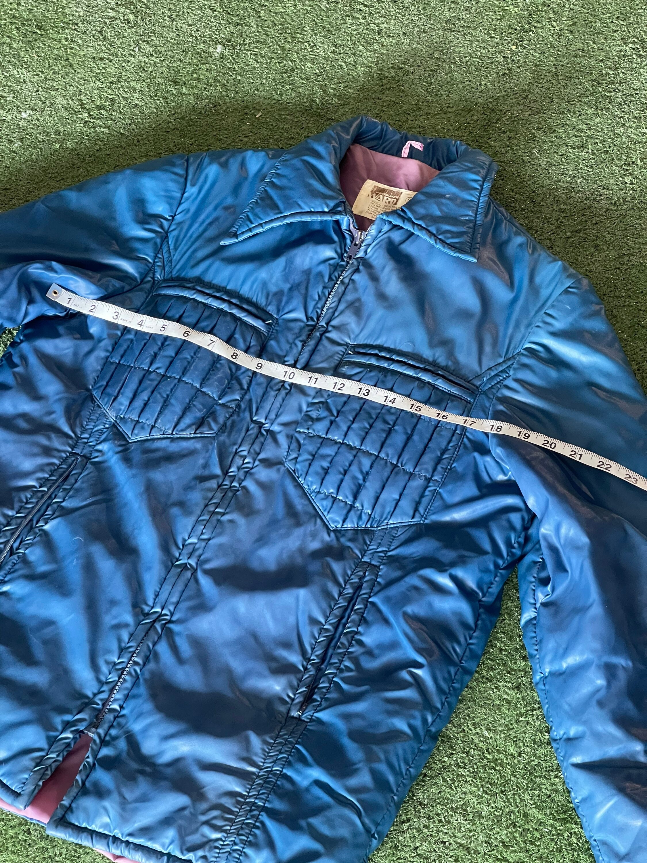 70s Blue Montgomery Ward Puffer Jacket - Etsy
