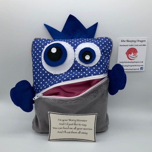 Worry Buddy Worry Monster Lavender Bag Lavender Infused - Etsy UK