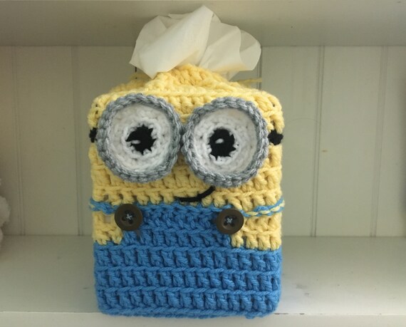 Crocheted Character Tissue Box Cover Adorable Handmade | Etsy