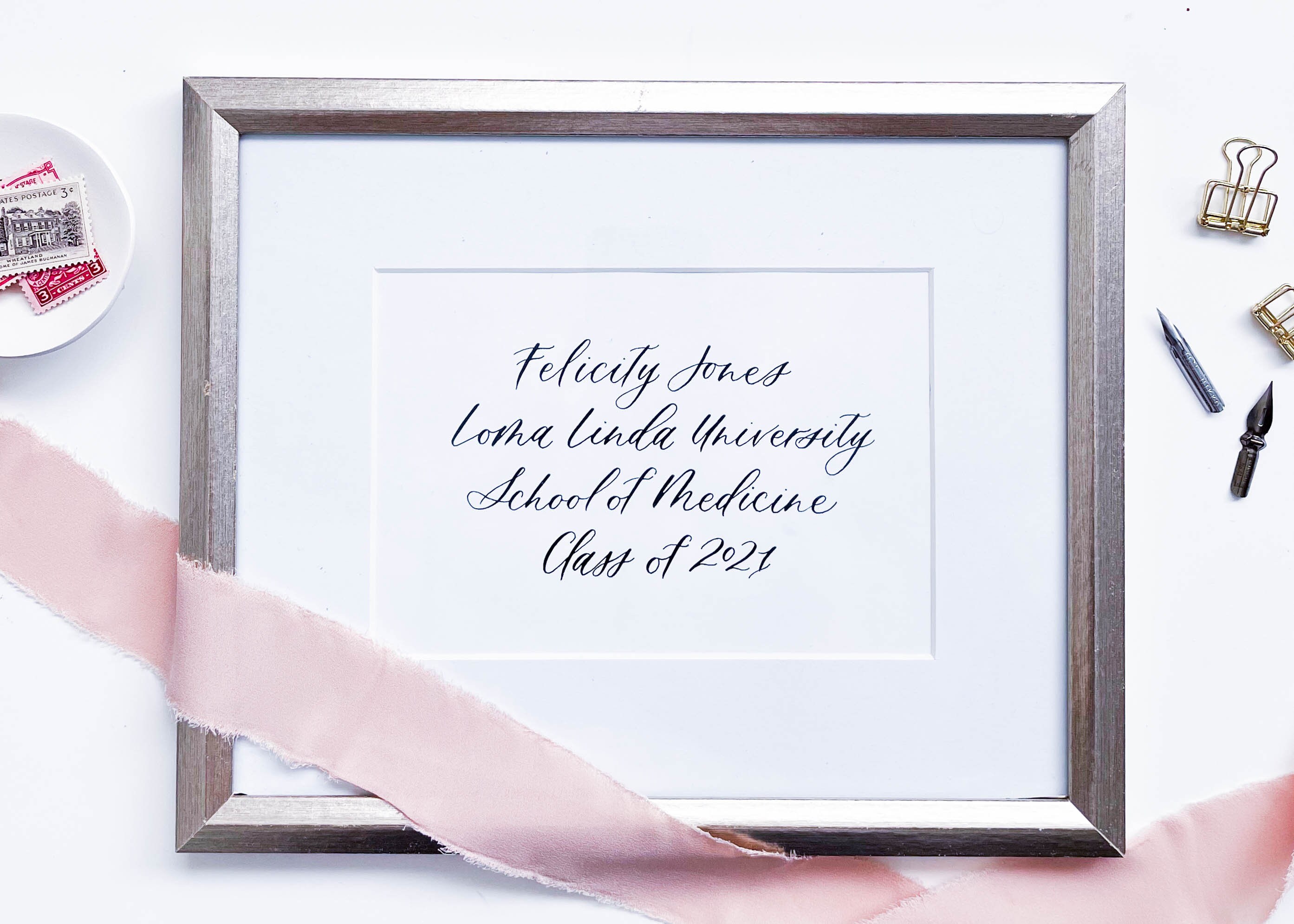 Graduation Gift Calligraphy Graduation Announcement Custom Calligraphy ...