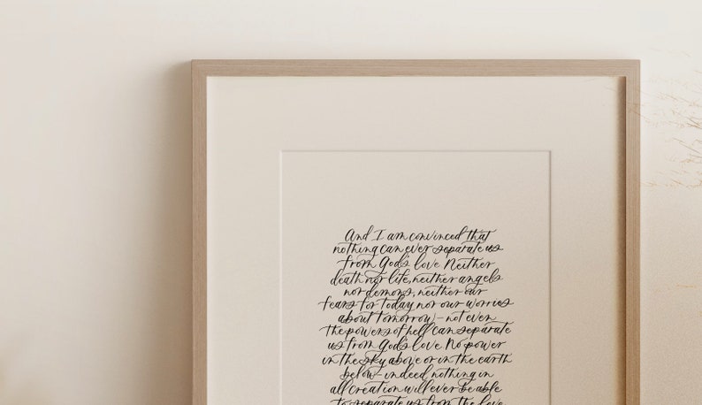 Printable Artwork Romans 8 38-39 Christian Gift College - Etsy