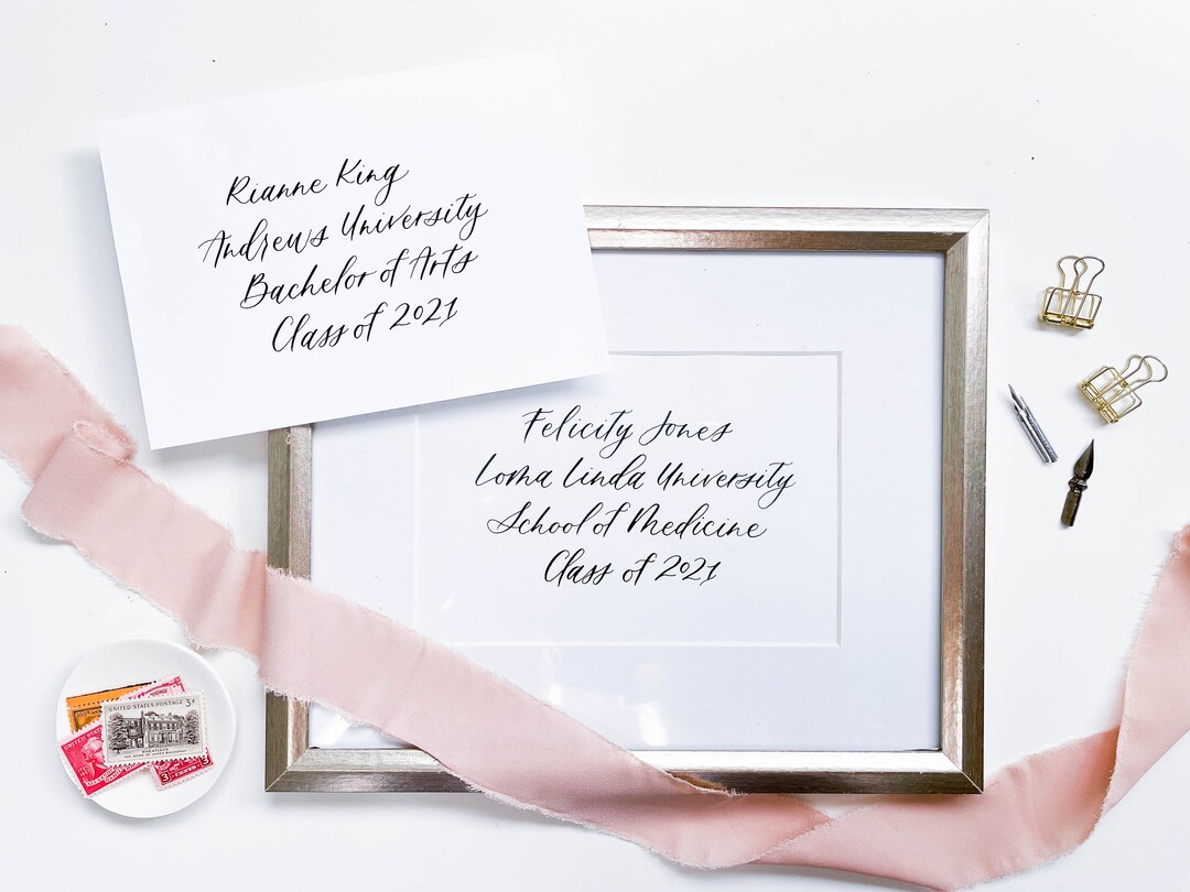 Graduation Gift | Calligraphy Graduation Announcement | Custom ...