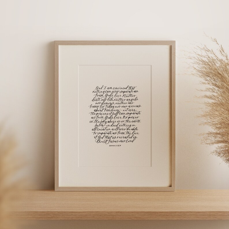 Printable Artwork Romans 8 38-39 Christian Gift College - Etsy