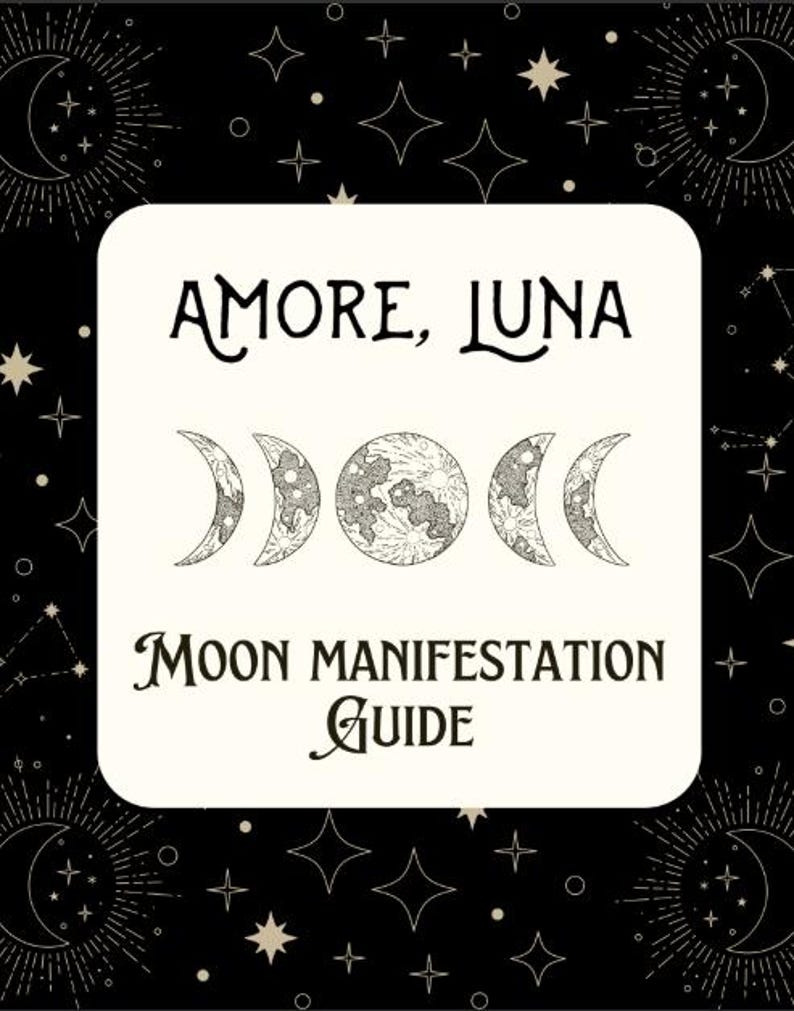Moon Manifestation Guide | Lunar Phase Journal | Printable Moon Ritual ...