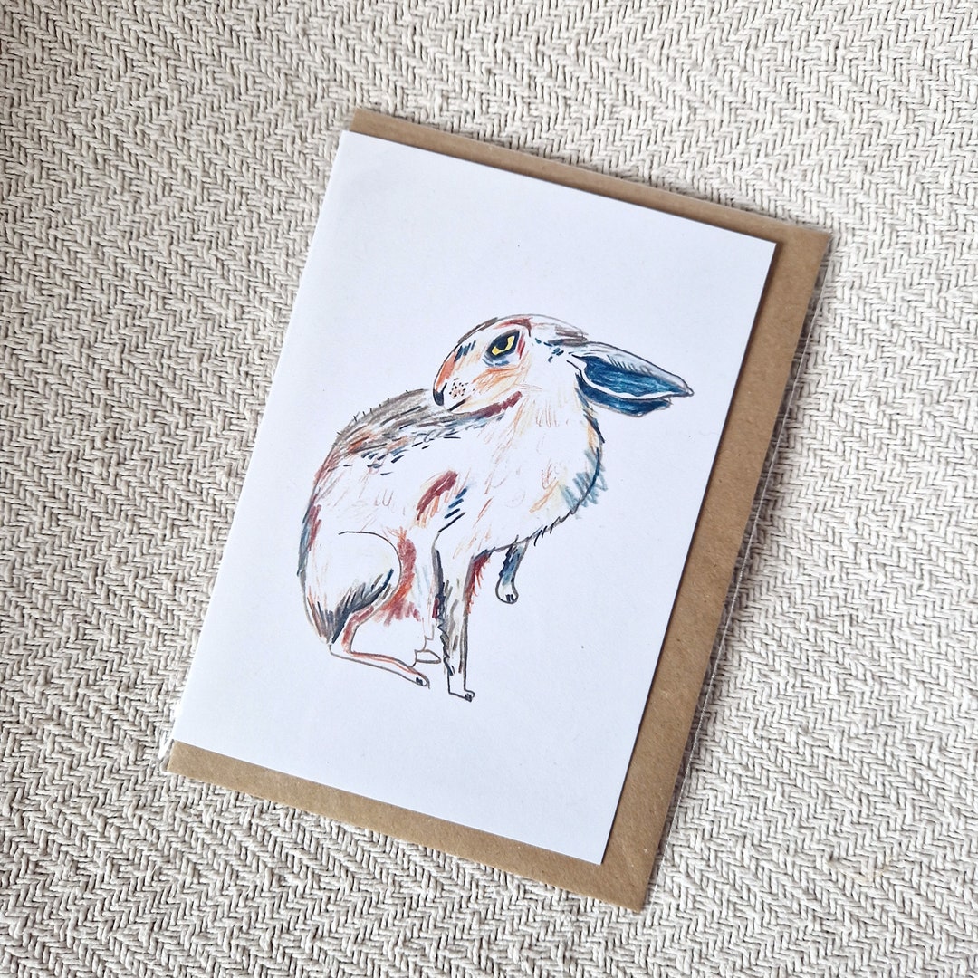 Hare Greetings Greetings Card - Etsy