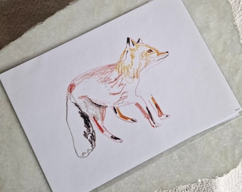 Vixen red Fox A4 Signed Fine Art Print - Etsy