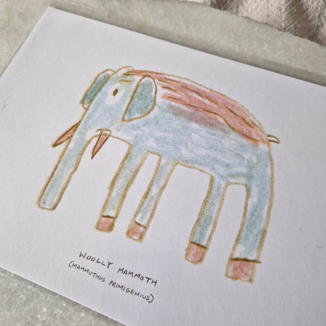 A5 Woolly Mammoth Print - Etsy