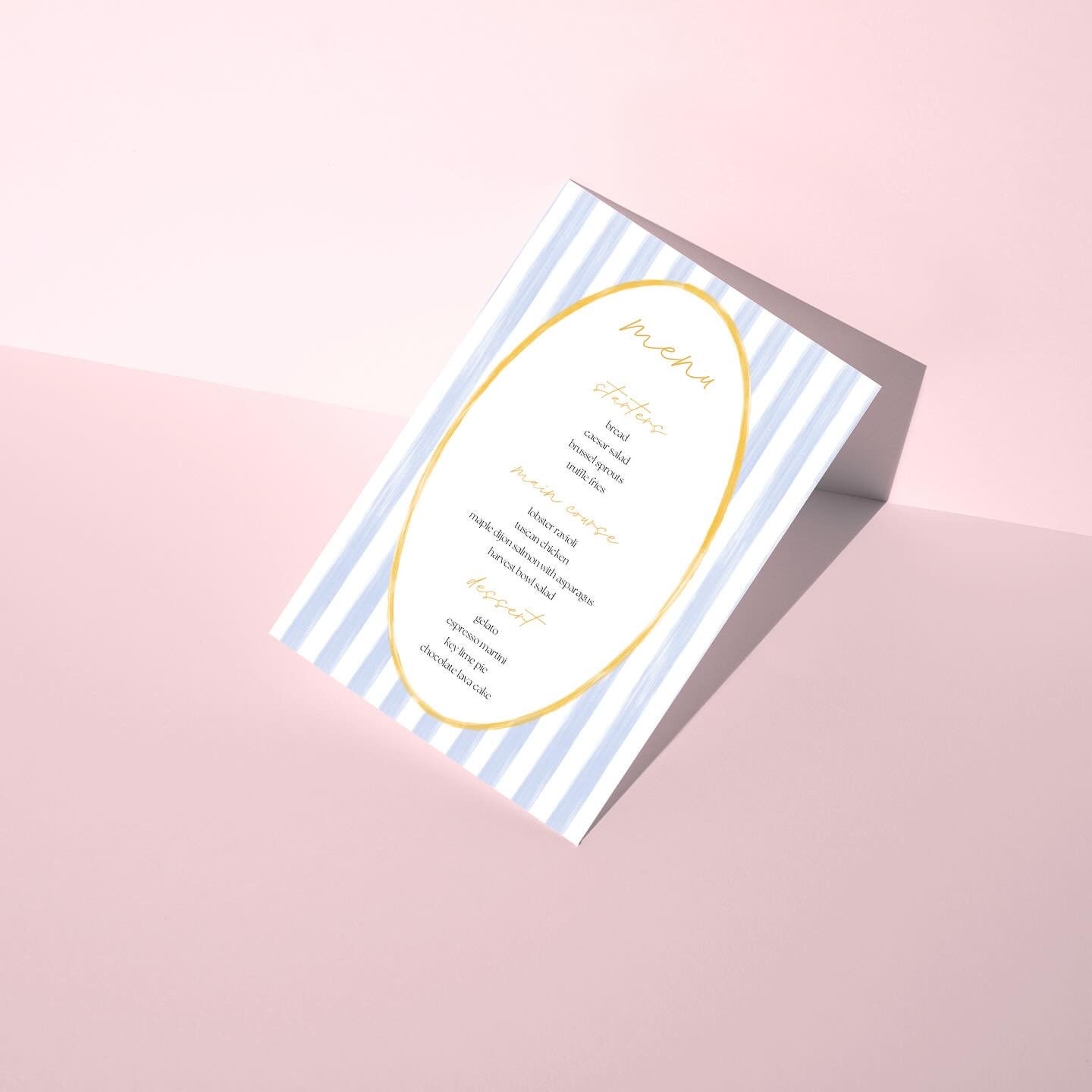 Spring/summer Menu Template Digital Download customizable - Etsy