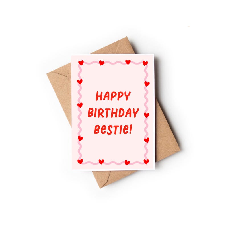 Happy Birthday Bestie Card | Birthday Card, BFF Birthday Card ...
