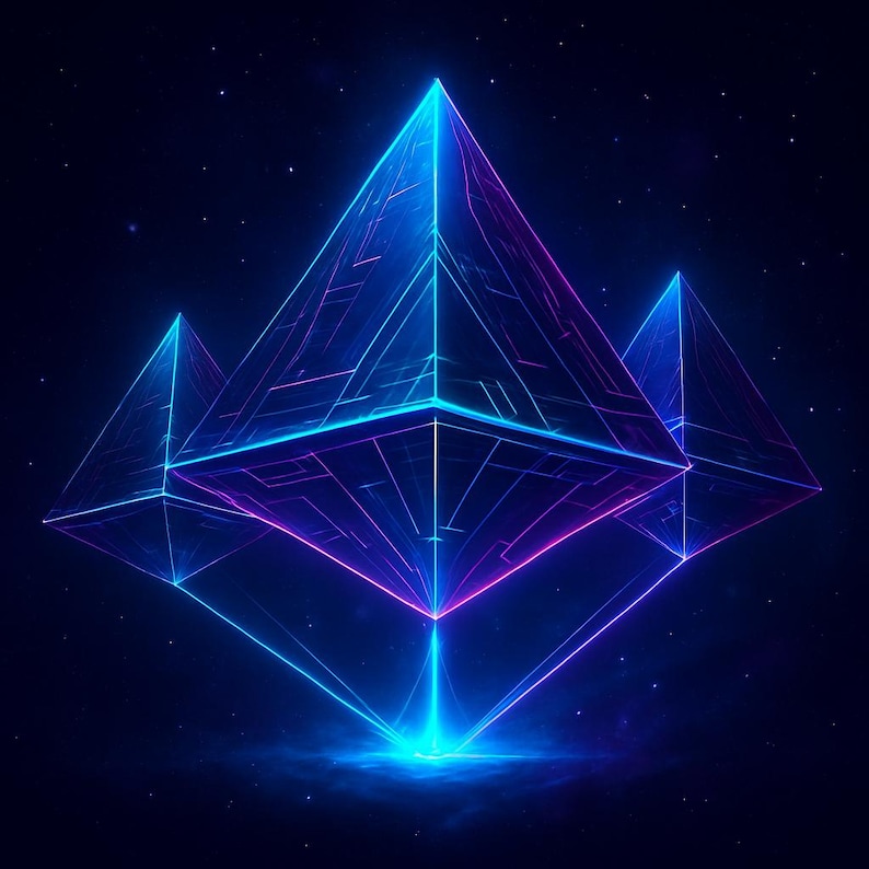 Floating Pyramids Art Print – Futuristic Cosmic Pyramid Complex - Etsy