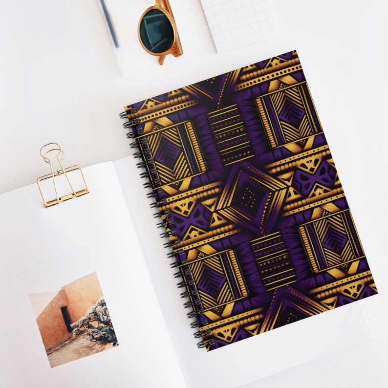 African Print Notebook Gratitude Journal Black Owned Self Care