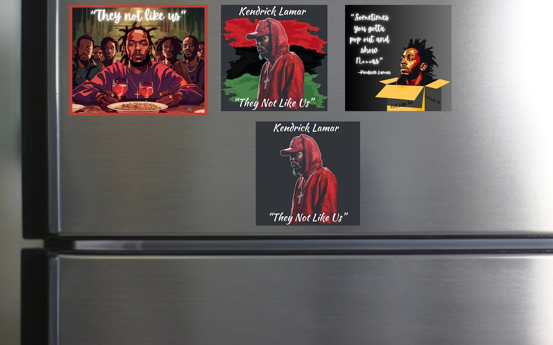 Kendrick Lamar 3x3 Fridge Magnet Hip Hop Decor Individual Music Art ...