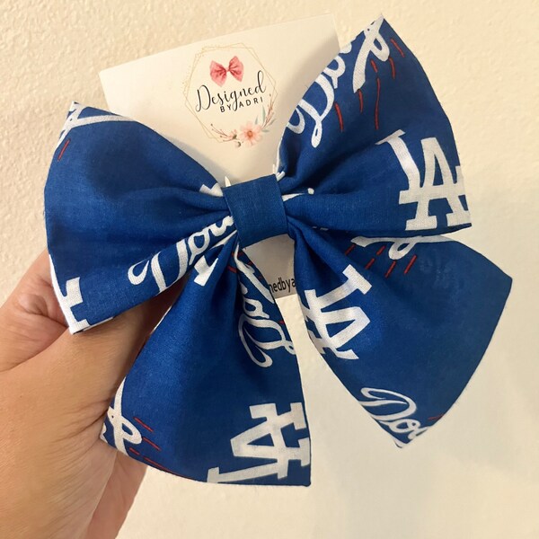La Dodgers Hair Bow - Etsy