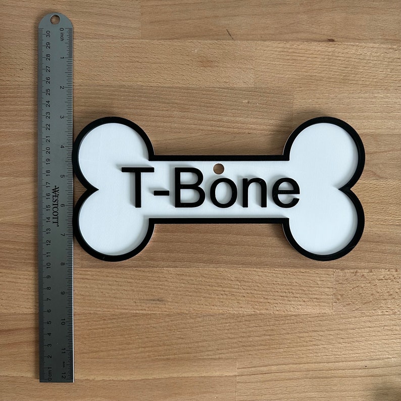 3D Printed Custom Dog Bone Name Tag for 7ft Skelly Dog - Etsy