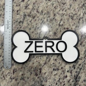 3D Printed Custom Dog Bone Name Tag for 7ft Skelly Dog White/black - Etsy