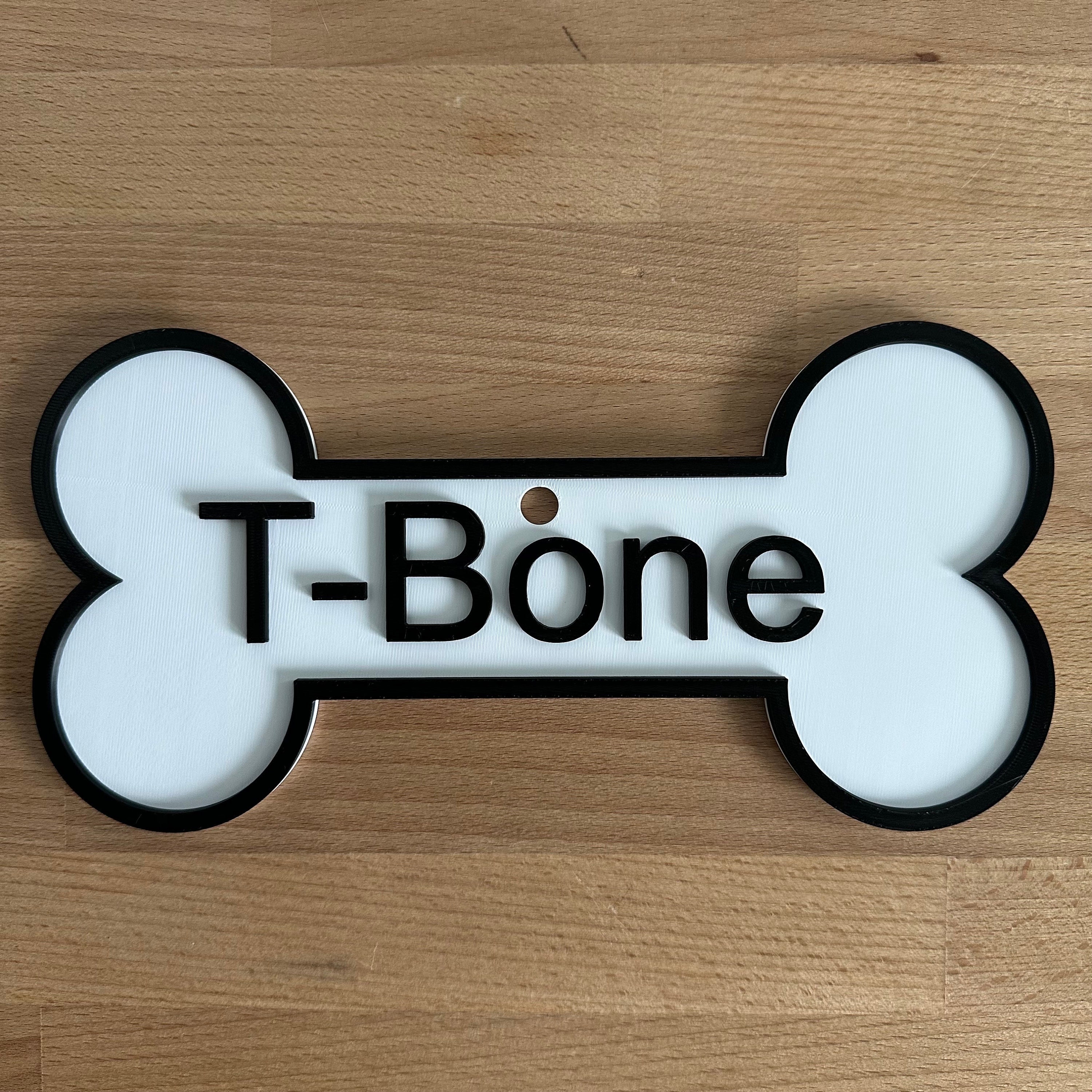 3D Printed Custom Dog Bone Name Tag for 7ft Skelly Dog - Etsy