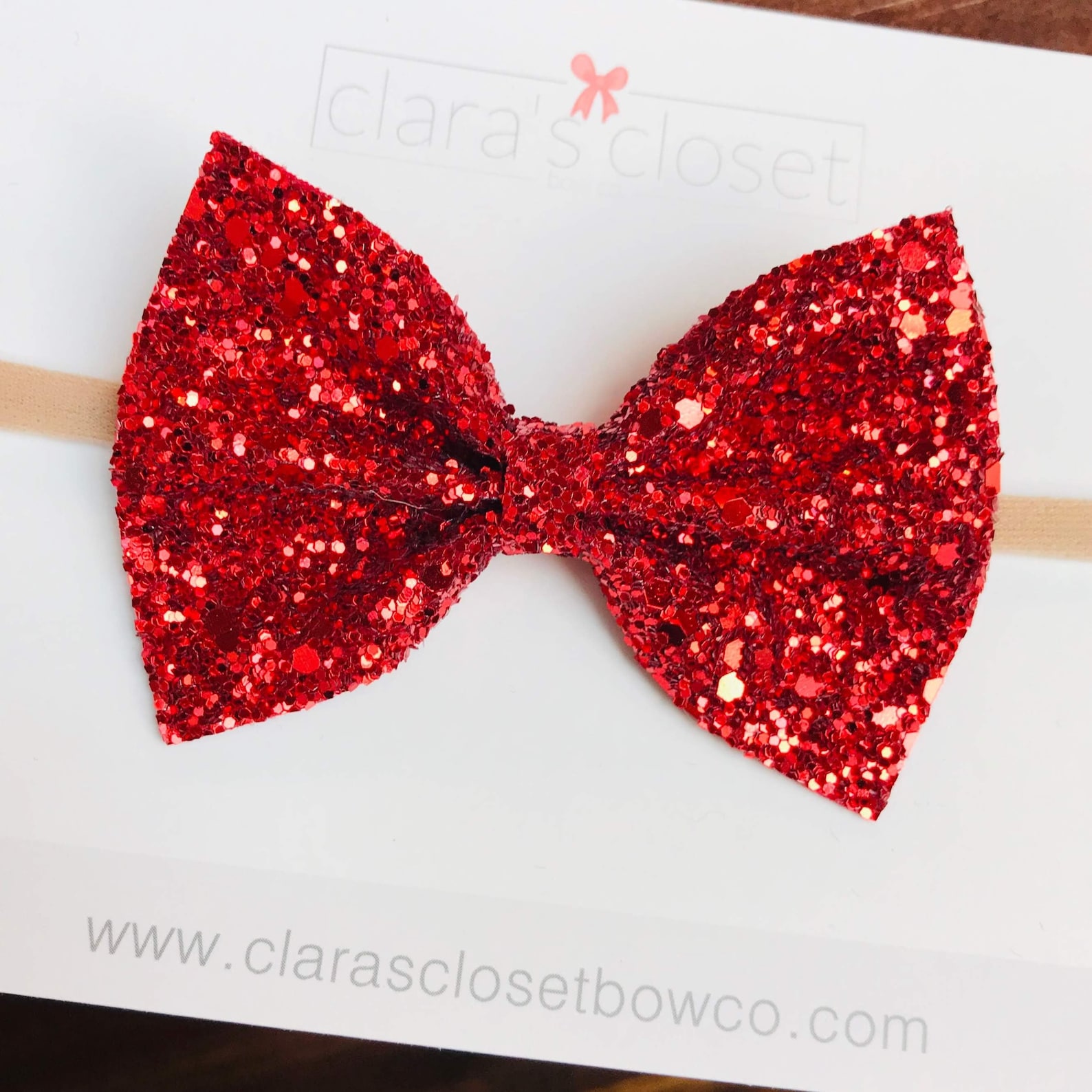 Red Glitter Bow Red Sparkle Bow Christmas Baby Bow Glitter - Etsy