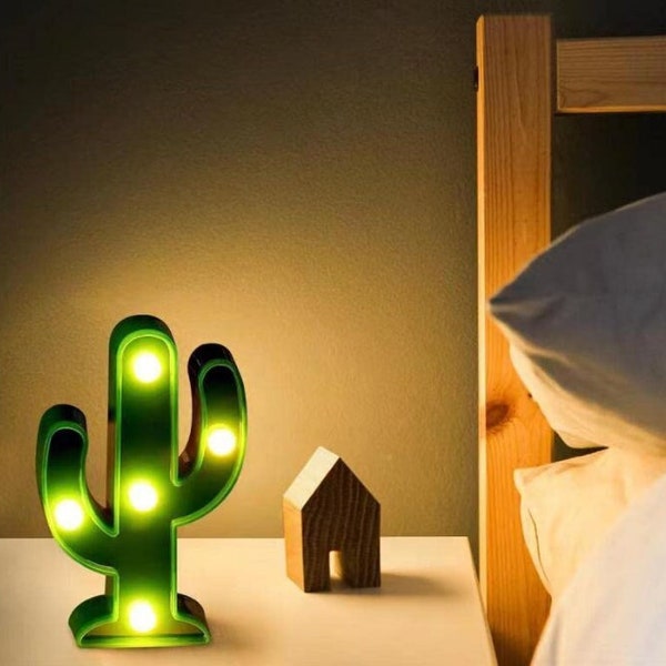 Cactus Night Light - Etsy