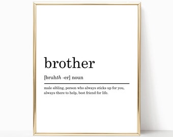 Brother definition | Etsy