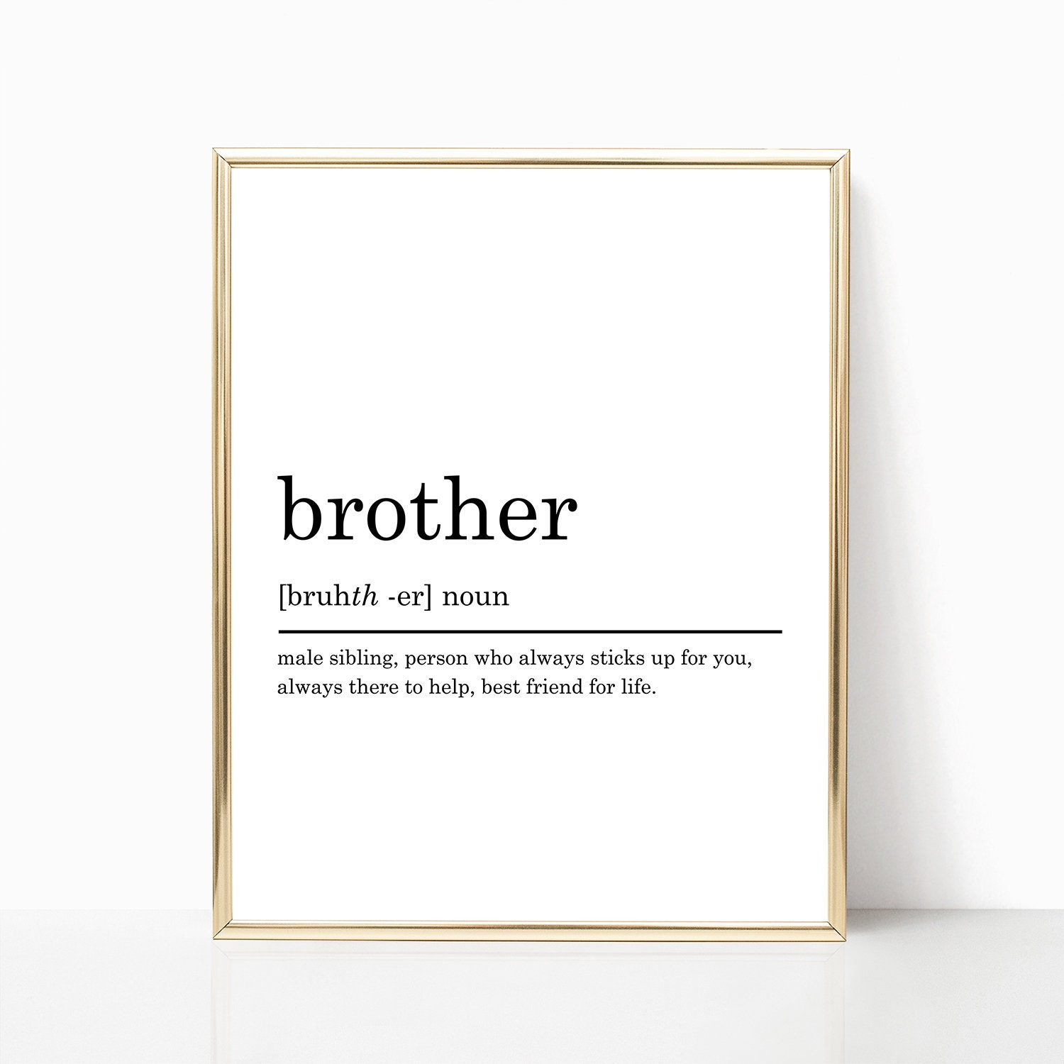 Brother Definition Print PRINTABLE art Gift For Brother | Etsy
