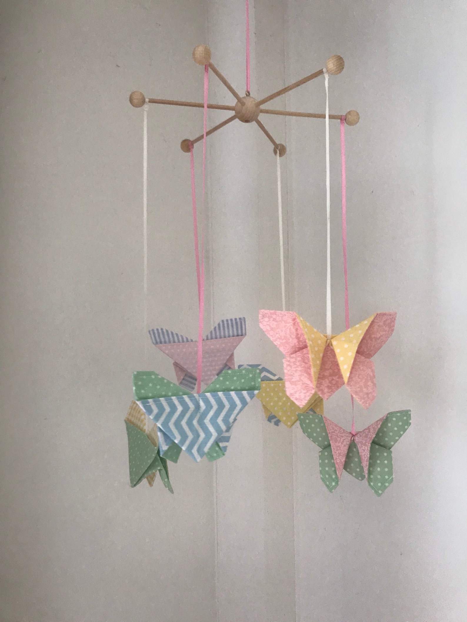 Origami Fabric Butterfly Mobile - Etsy