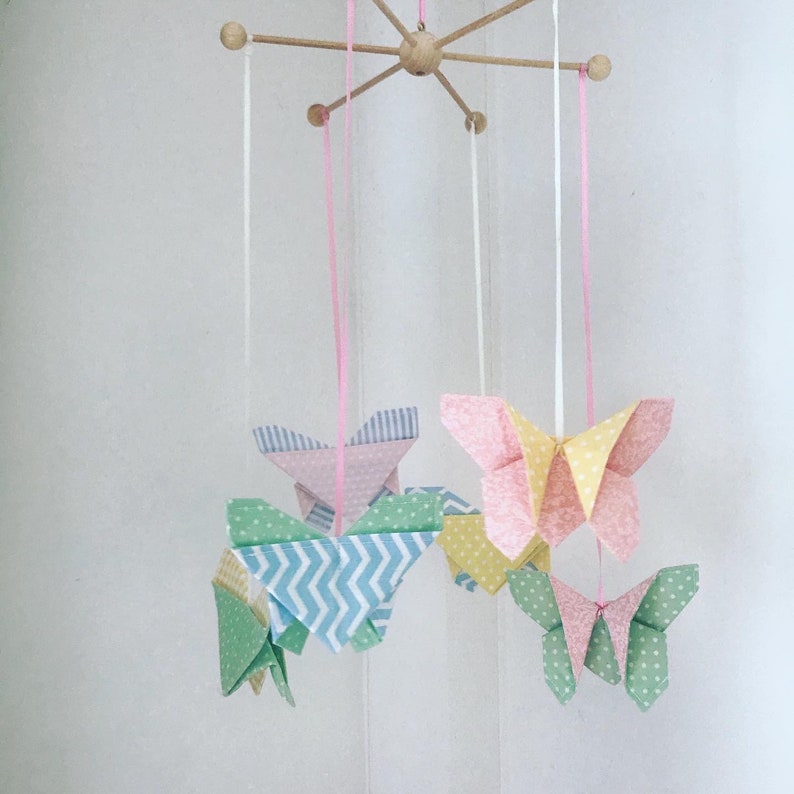 Origami Fabric Butterfly Mobile - Etsy