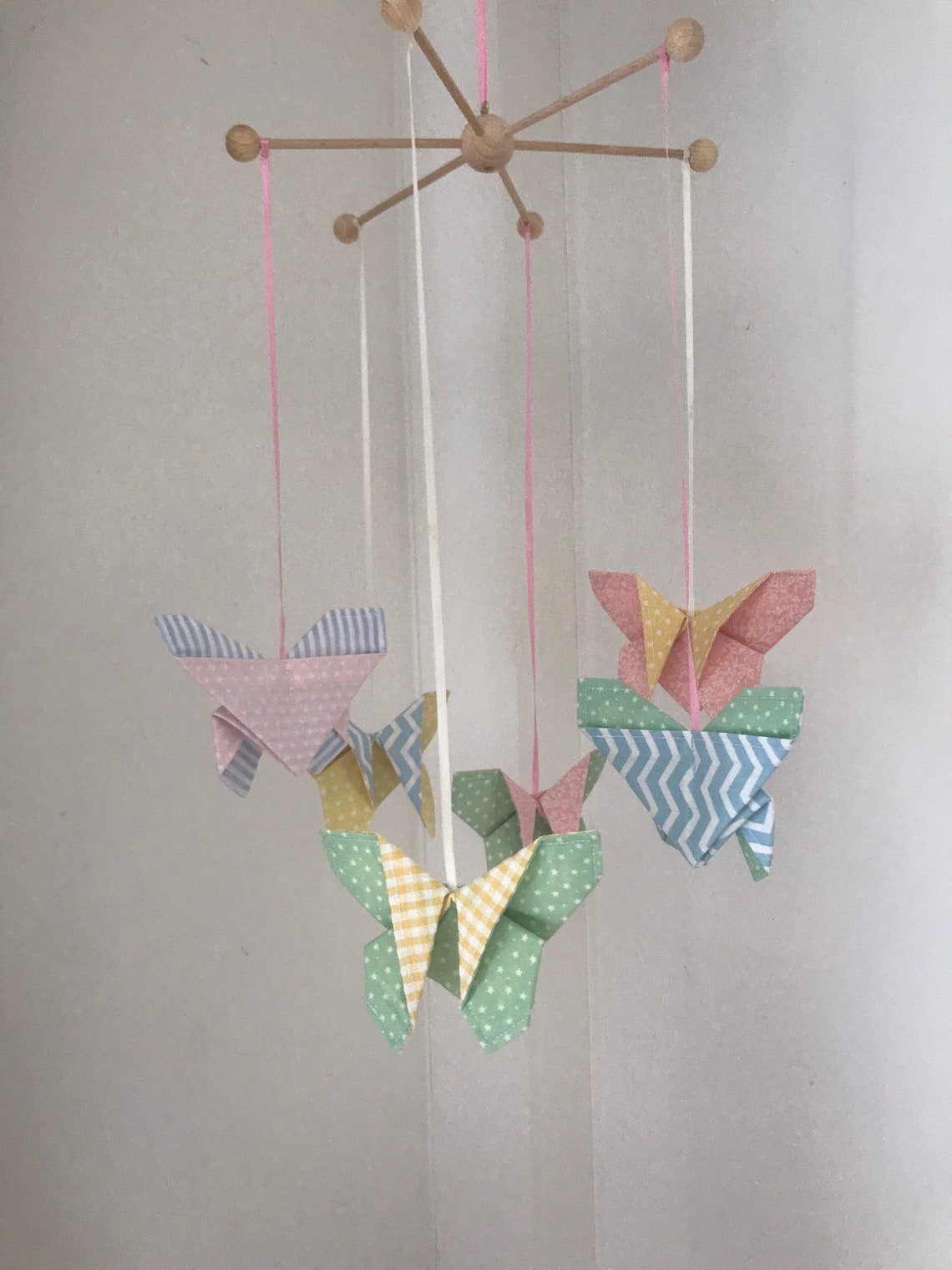 Origami Fabric Butterfly Mobile - Etsy