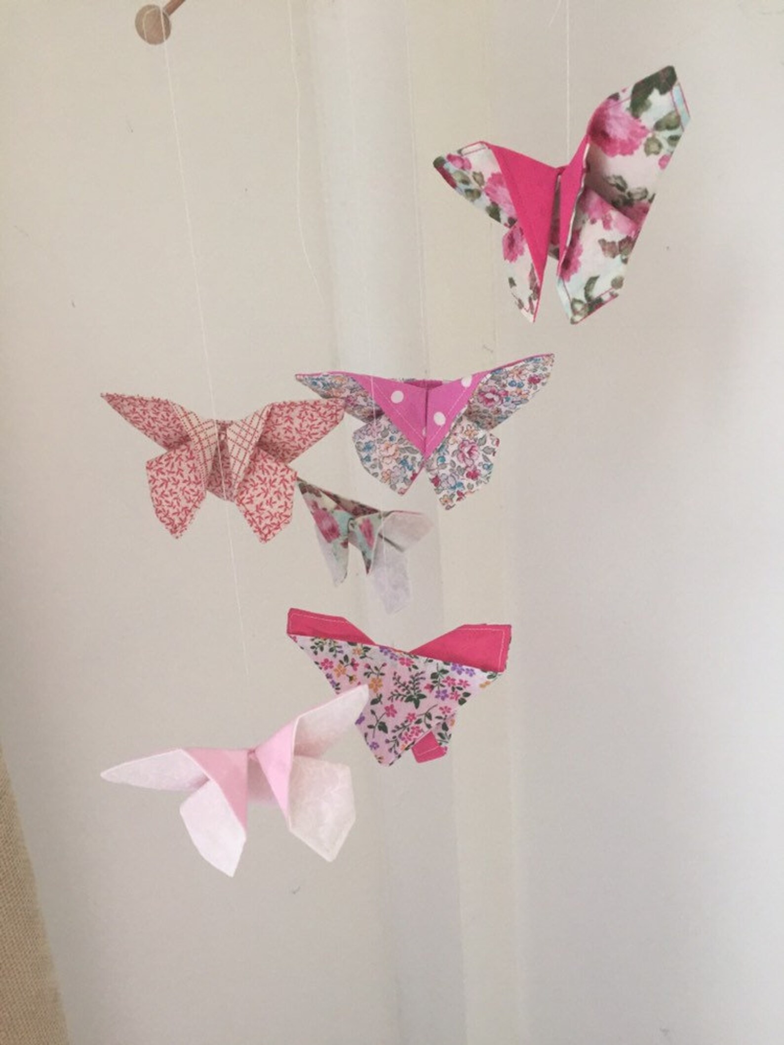 Origami Fabric Butterfly Mobile - Etsy