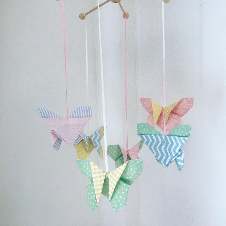 Origami Fabric Butterfly Mobile - Etsy