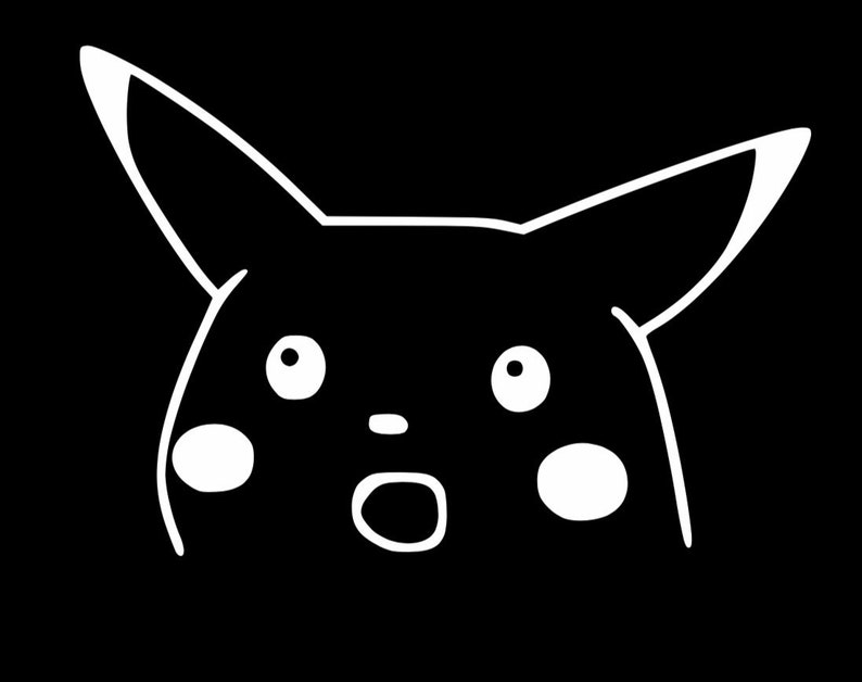 Surprised Pikachu Decal - Etsy