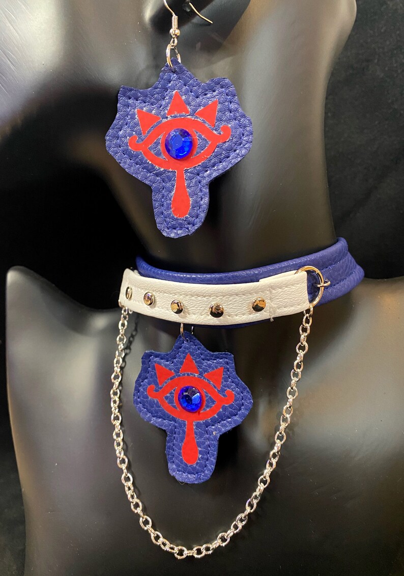 Legend of Zelda Inspired Sheik Eye of Truth Choker and Earring - Etsy